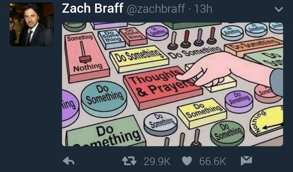 Internet Revolts Against "Thoughts and Prayers" With Meme Frenzy