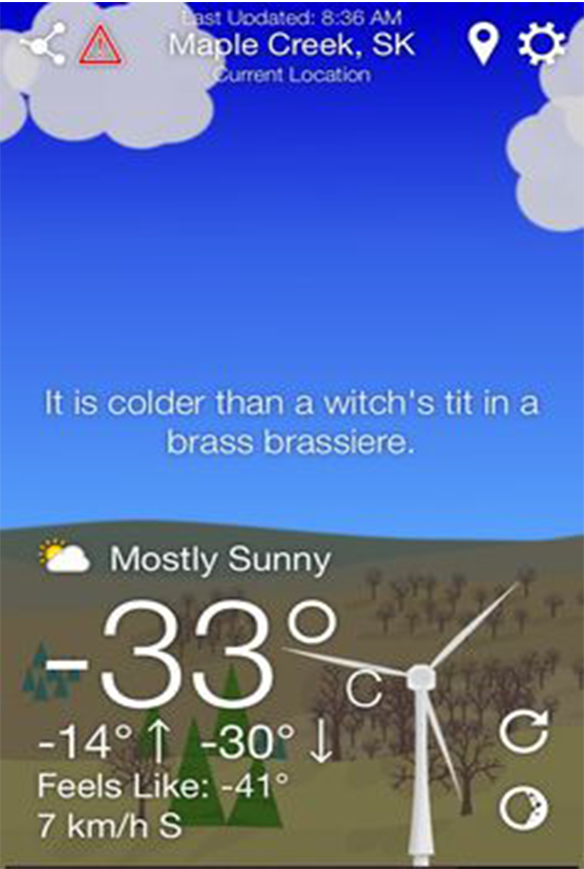 WTForecast App Gives You Weather The Way No Meteorologist Would